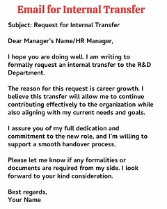 How to write an email for Internal Transfer 📧 . . #dailyuseenglishwords #dailyuseenglishsentences #helpingverbs #introducing_yourself_challenge #chattingfullform #learningtreasure #emailwritting #ChattingAbbreviations #englishspeakingcourse #learnenglish | Karishma Ramnani