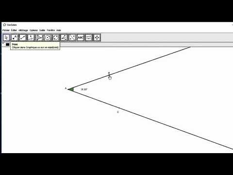Géogébra : marquer un angle et afficher sa mesure