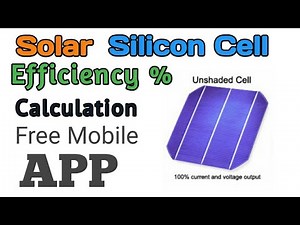 Calculate Solar PV cell Efficiency | Free TOOL | Free Download
