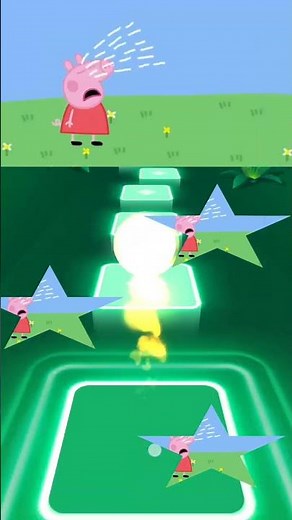 Crying Peppa pig Characters Family Tiles Hop#shortvideo#animation#funny#comedy