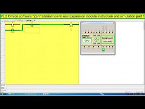 PLC Omron software "Zen" tutorial how to use Expansion module instruction and simulation program