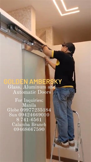 Installation of Single Sliding Automatic Door with motion detector sensor. #AutomaticSlidingDoorPhilippines #TeamGoldenAmberSky #thankyouforyoursupport #follower #followme | Milliard Mazu