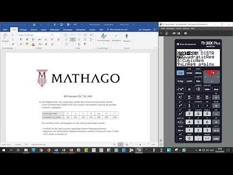 TI 30X Plus Mathprint - Regressionsanalyse - Mathago