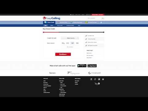 Create Account & Buy Voice Credit - KeepCalling.com Tutorial
