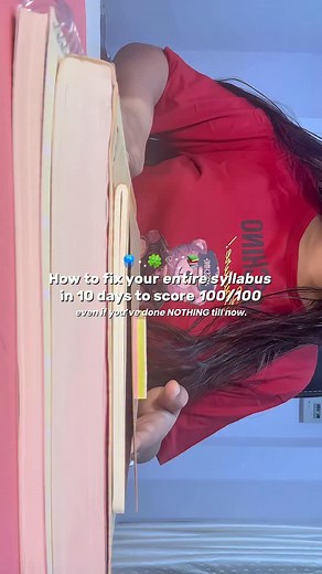 How to fix your entire syllabus in 10 days… even if you’ve done NOTHING till now. Save this → follow it → score 100/100✨ 1. Focus on only the high-weightage chapters ✦ → Stop wasting time on the entire book. → Pick the 20% chapters that give 80% marks. → Complete them FIRST before touching anything else. → This one shift makes your marks jump instantly. 2. Use the “Understand → Memorise → Test” loop ✦ → Don’t start with questions when you don’t understand the basics. → First grasp the concept, t