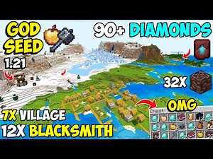 🔥Ultimate [God Seed] For Minecraft 1.21 Bedrock & PE | Five Blacksmith Village Seed Bedrock 1.21.124