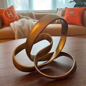 Centerpiece Modern Art Gold Metal Loop - Etsy
