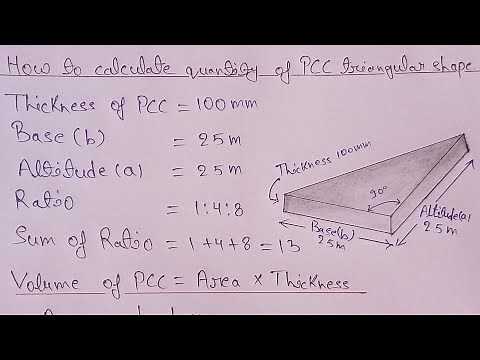 How to calculate quantity of PCC in triangular shape | PCC Calculation | triangular shape PCC |