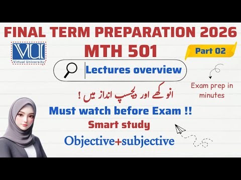 MTH 501 Linear Algebra Final Term Preparation 2026 Overview: important topics, MCQs & subjective