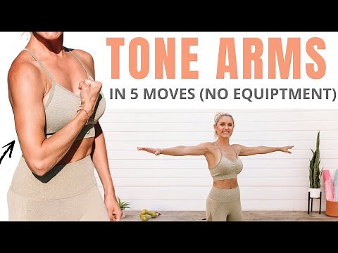 5 Best Moves for TONED ARMS (no equipment) Rebecca Louise