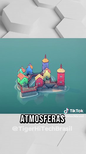 Site para construir sua própria cidade no meio do lago - TownScaper