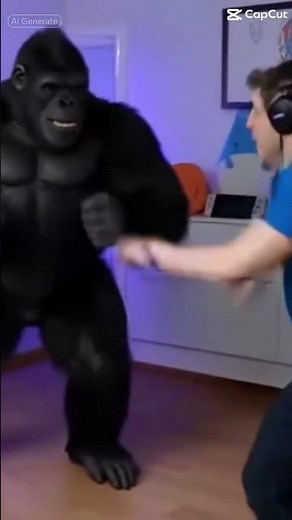 Corey reacts vs gorilla (AI)