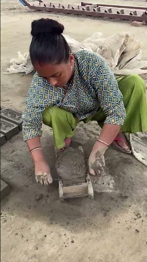 Traditional brick making techniques!