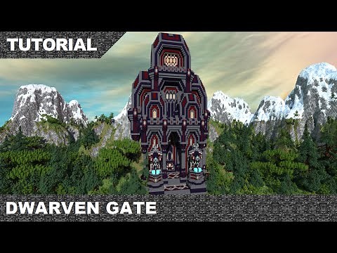 Minecraft Dwarven City Gate Tutorial & Download part 1