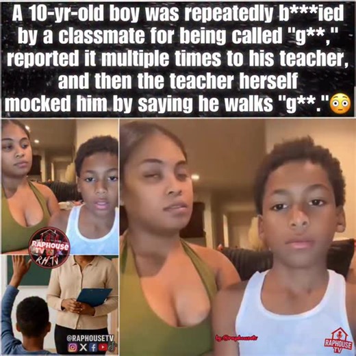 24K views · 2.4K reactions | A 10-yr-old boy was repeatedly b***ied by a classmate for being called reported it multiple times to his teacher, and then the teacher herself mocked him by saying he walks  thoughts?? | Raphouse TV | Facebook