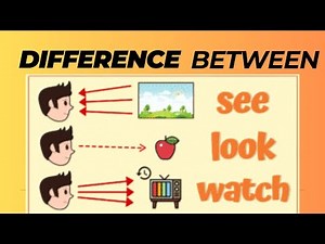 LOOK, WATCH or SEE? | See Look Watch Difference | English Grammar and Vocabulary Lesson