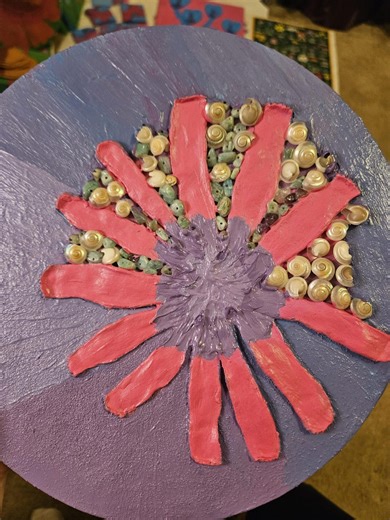 Sand Acrylic Paint Crystals Shells on Canvas - Etsy