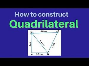 How to construct quadrilateral | Construction, Class-8 | Quadrilateral kaise banaye
