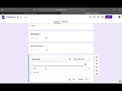 How to create leave application in google form