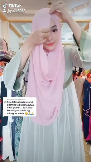 tutorial hijab pashmina nutupi dada