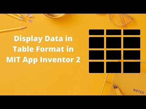 How to display data in Table Format in MIT App Inventor 2