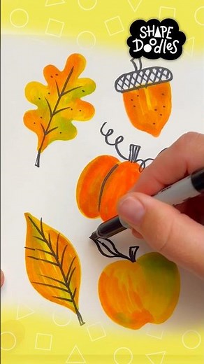 Fall is here and I love it. #drawingforkids #autumnleaves #howtodraw #pumpkin #lofimusic #timelapse