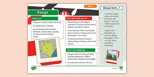 KS1 Kenya Fact File