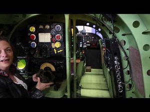 Inside the cockpit of a Lancaster Bomber