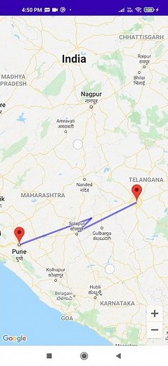 #jetpackCompose Draw Polylines between two locations on the Maps