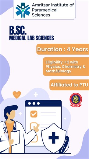 離 Unlock the science behind every diagnosis with B.Sc. Medical Lab...