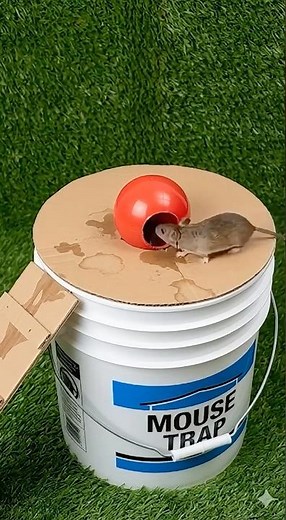 Ingenious Bucket Mouse Trap! 🐭🤫 Watch It Catch Mice Effortlessly! #funny