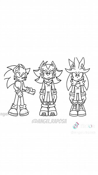 Trio Dance Animation by Sonic, Shadow, and Silver | Colorful and Catchy Moves