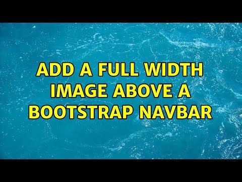 Add a full width image above a Bootstrap navbar (2 Solutions!!)
