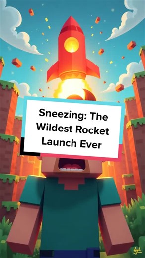 WooYeaWoo on Instagram: "Ever wondered what happens when you sneeze? Turns out, your nose launches rocket-speed chaos! #ScienceIsWeird #MinecraftScience #FunFacts #KidsExplainer #SneezingScience"