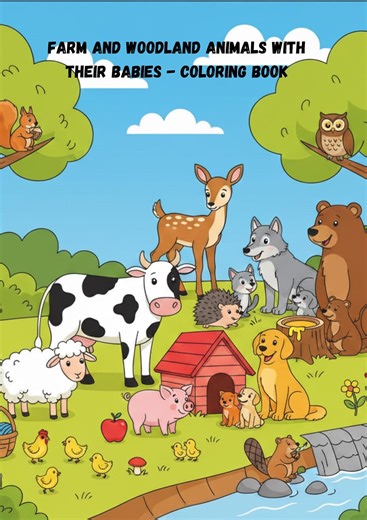 Farm & Forest Animal Coloring Book | Montessori A4 Printable (20 Pages) - Etsy