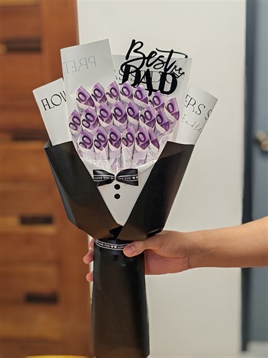 Money bouquet tutorial for Father's day #FathersDay #moneybouquet #moneybouquetphilippines #moneybouquetmurah #moneybouquetph | Shanley Diy