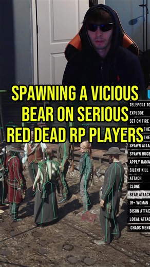 Using Mods to Spawn a Vicious Bear on Serious Red Dead RP Players #rdr2 #reddeadredemtion2 #funnymoments Red Dead RP Trolling