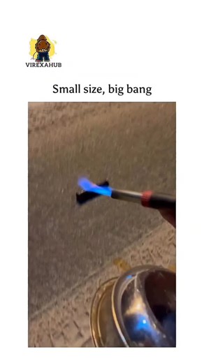 VIREXAHUB on Instagram: "This video, created by VirexaHub, is 26 seconds long and captures a surprising moment on a snowy street. It shows a person lighting a small firecracker with a torch and quickly covering it with a large metal bowl. After a few seconds of anticipation, the firecracker goes off with a massive explosion, launching the bowl high into the air and leaving behind a cloud of smoke. The video perfectly illustrates the phrase "small size, big bang" with a result that is both shocki