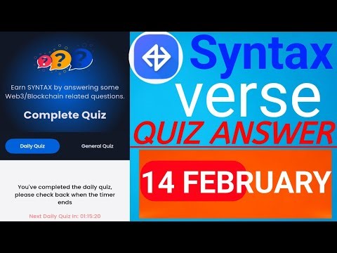 Syntax verse daily quiz answer | 14-15 February