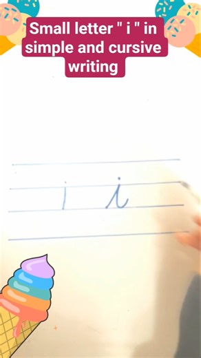 How to write small letter " i "#simple writing# cursive writing# shorts