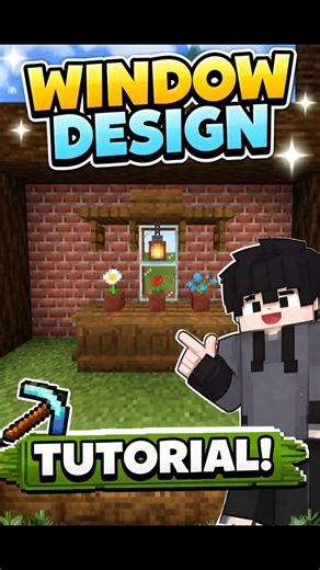 🏡 Easy Window Design Tutorial in Minecraft! 🔥|#minecraft |#build |#gaming |gsplayz
