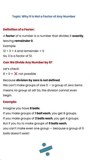 Why Can’t We Divide Any Number by Zero? | Math Logic for Students