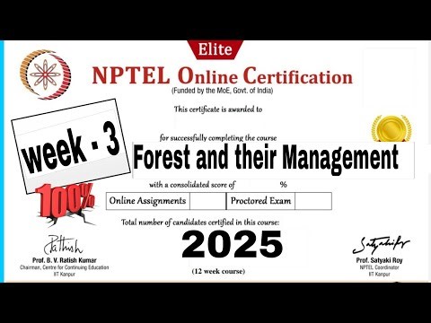 Forest and their Management week - 3 Assignment Answers ll NPTEL 2025