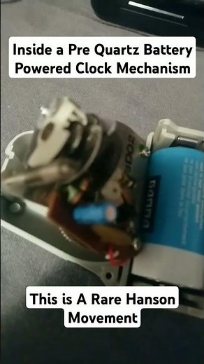 Inside A Pre Quartz Battery Powered Clock Mechanism