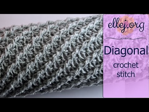 How to Crochet Diagonal Stitch Pattern • Free Step by Step Crochet Tutorial