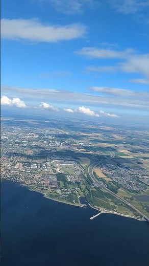 HD Bird's-Eye View of Øresund Bridge, Sweden's West Coast, and Copenhagen Airport