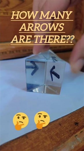 How many arrows are there?#shorts#trending #science experiment #physics #internal reflection