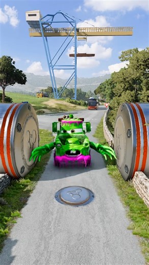 Car Crash Challenge! Watch Every Vehicle Get SMASHED by the Auto Barrier!