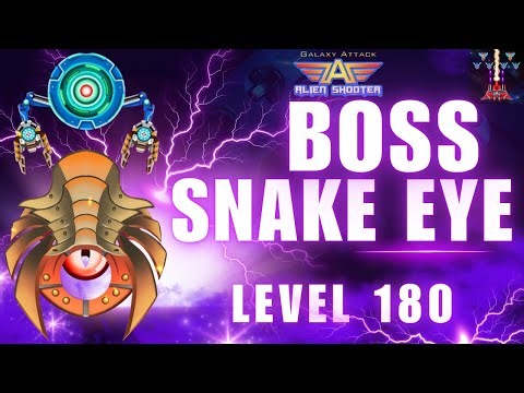 Galaxy Attack Alien Shooter Level 180 | BOSS 45 Snake Eye | ZAMBARIO GAMERS