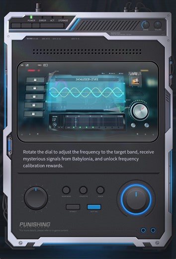 [Signal Calibration | Event Starting Soon] Bzzzz—bzzzz—mysterious signals detected. What could they contain? [Event Duration] 01/29/2026 10:00 - 02/18/2026 05:00 (UTC) [Requirement] Commandant Lv.40 and above [Event Info] Rotate the frequency dial to adjust the frequency to the target band, receive mysterious signals from Babylonia, and unlock frequency calibration rewards. [Event Rewards] Participate in the event to obtain Event Construct R&D Tickets! Punishing: Gray Raven will launch on Steam 